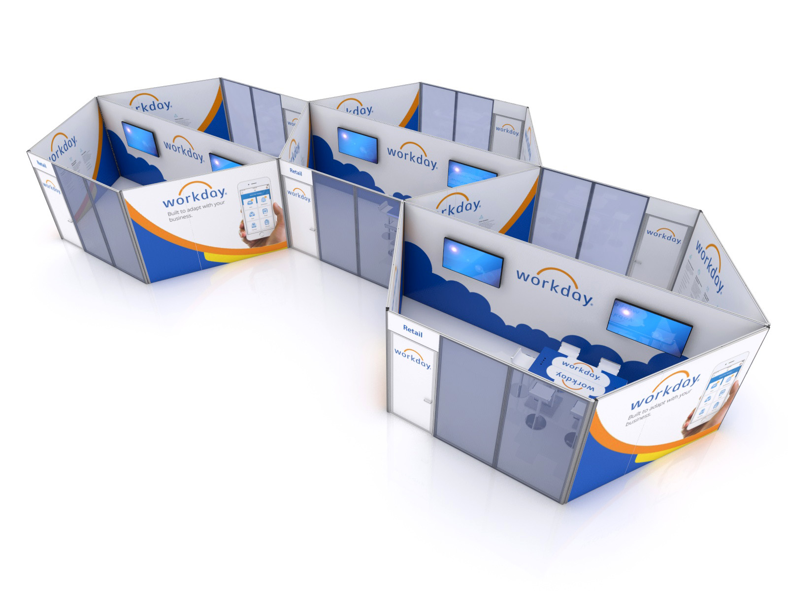 Introducing Gravitee One-Step Modular Meeting Pods | Trade Show Ideas ...