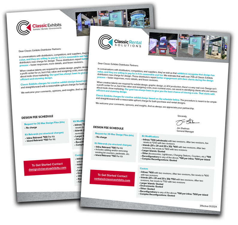 2024 Design Fee Schedules - Classic Exhibits